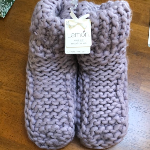 Lemon | Shoes | Lemon Handknit Womens Slippers | Poshmark